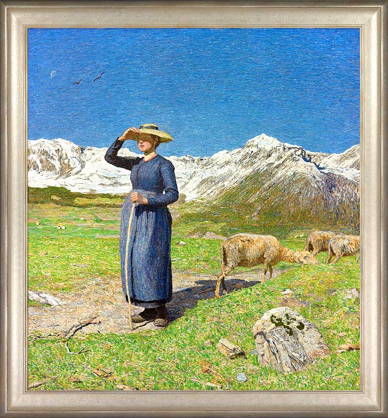 Giovanni Segantini Mittag in den Alpen | Kunstdrucke | Dietz